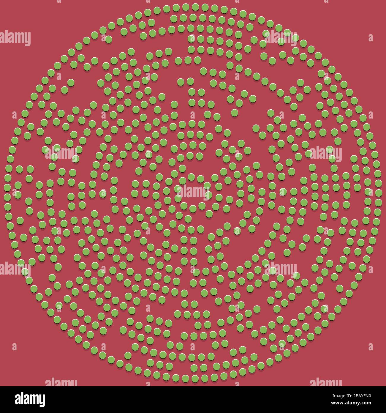 Random dots, circles abstract. Speckles, dotted radial, radiating ...