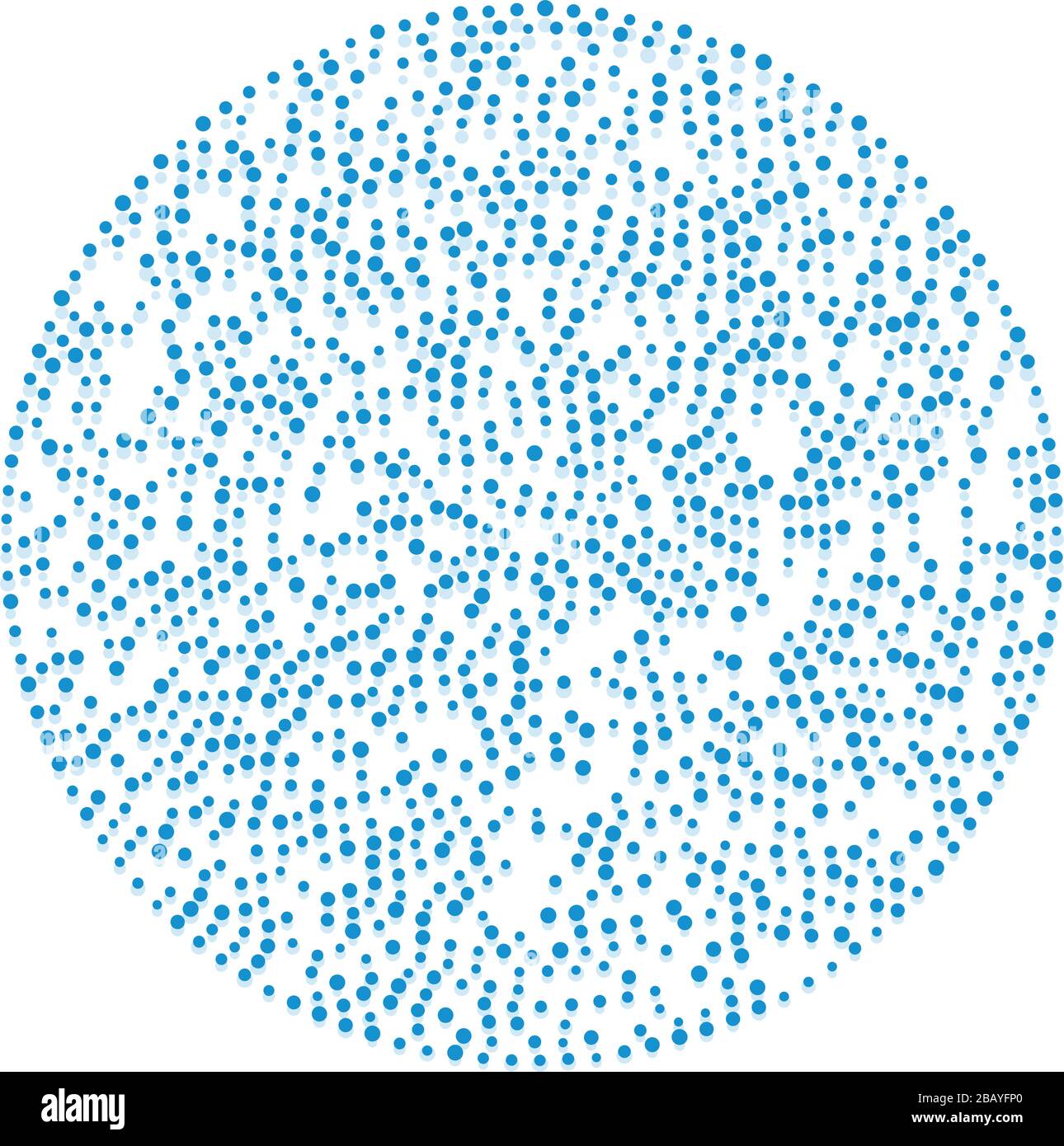 Random dots, circles abstract. Speckles, dotted radial, radiating ...