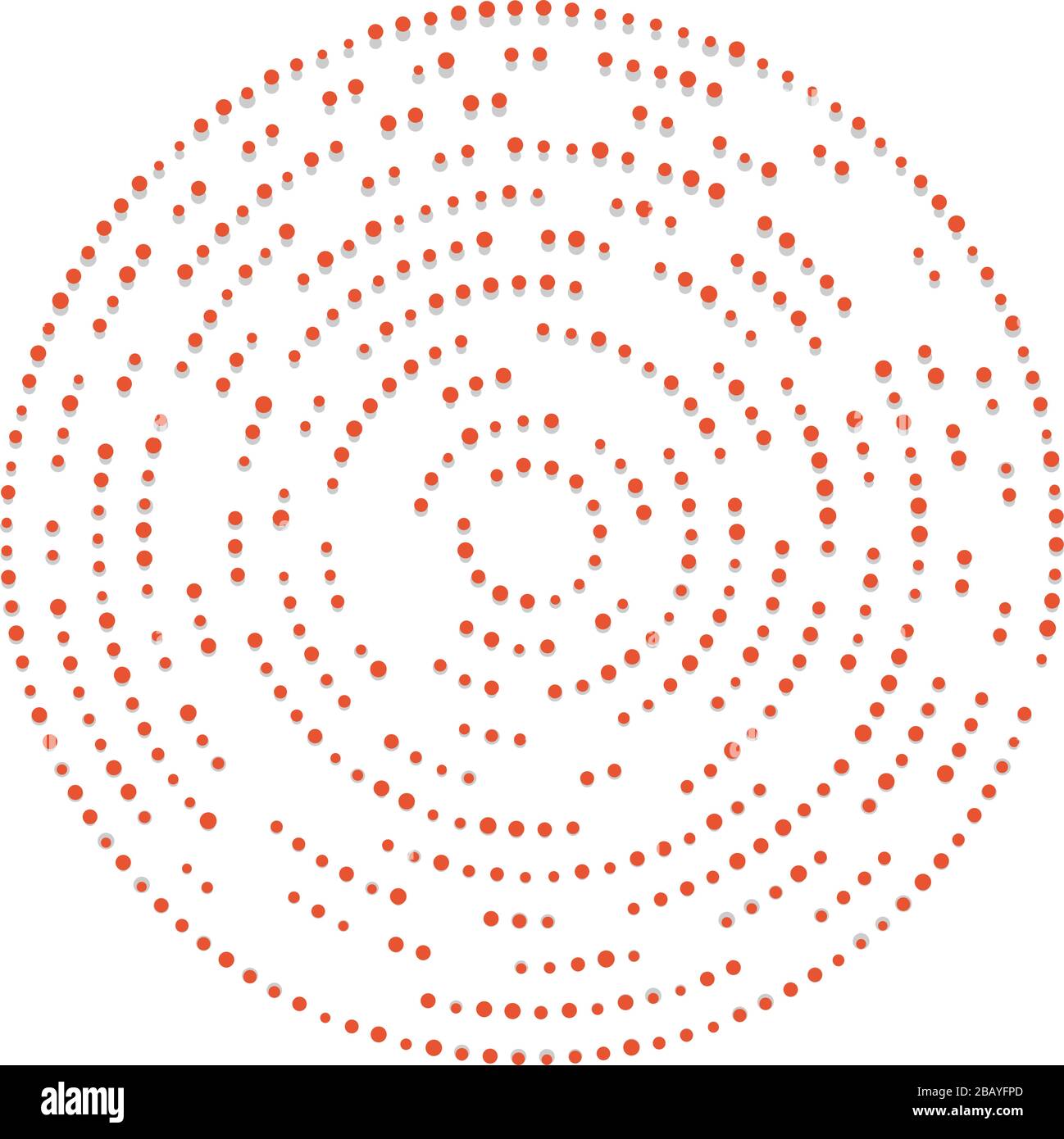 Random dots, circles abstract. Speckles, dotted radial, radiating ...