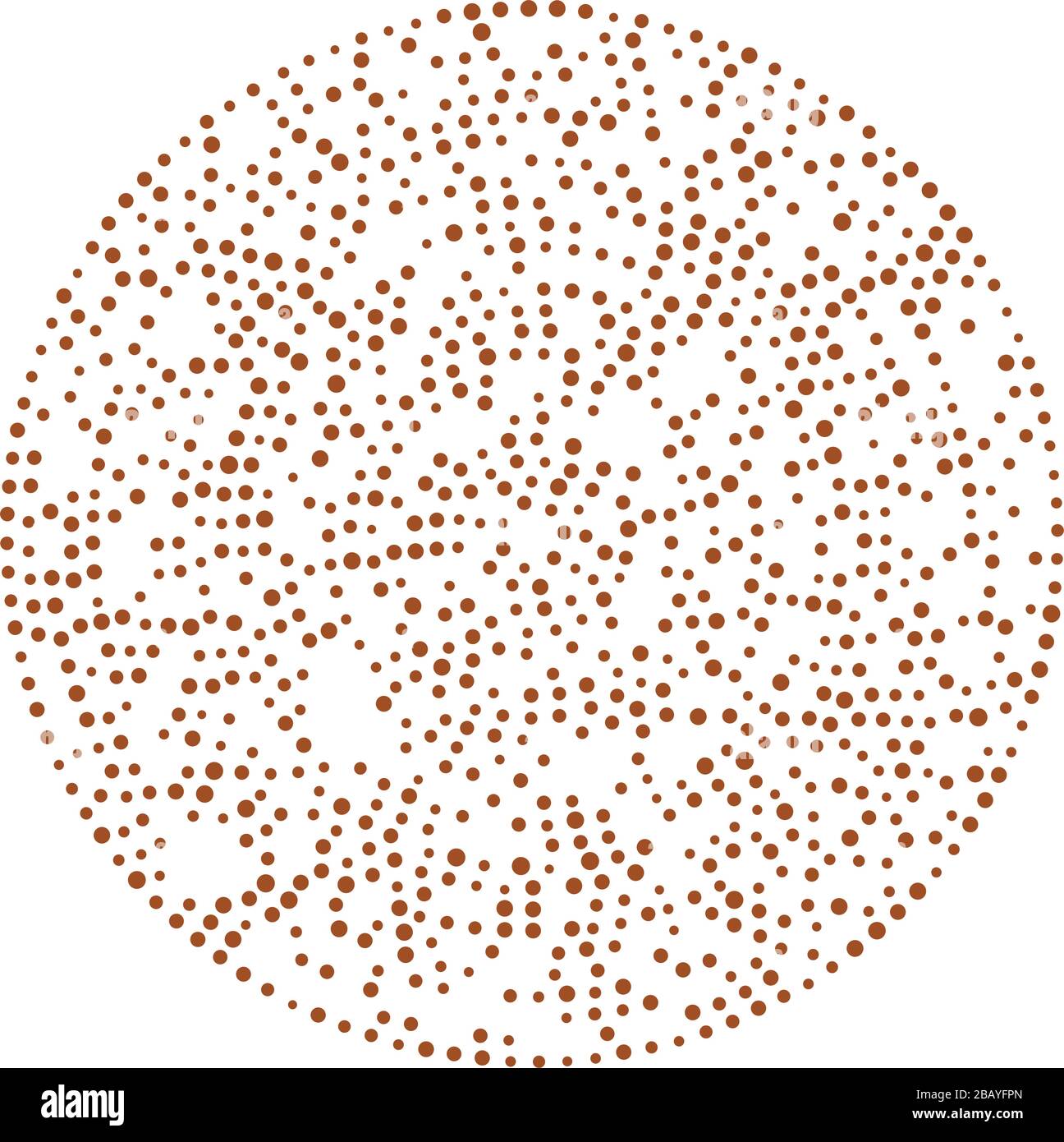 Random dots, circles abstract. Speckles, dotted radial, radiating ...