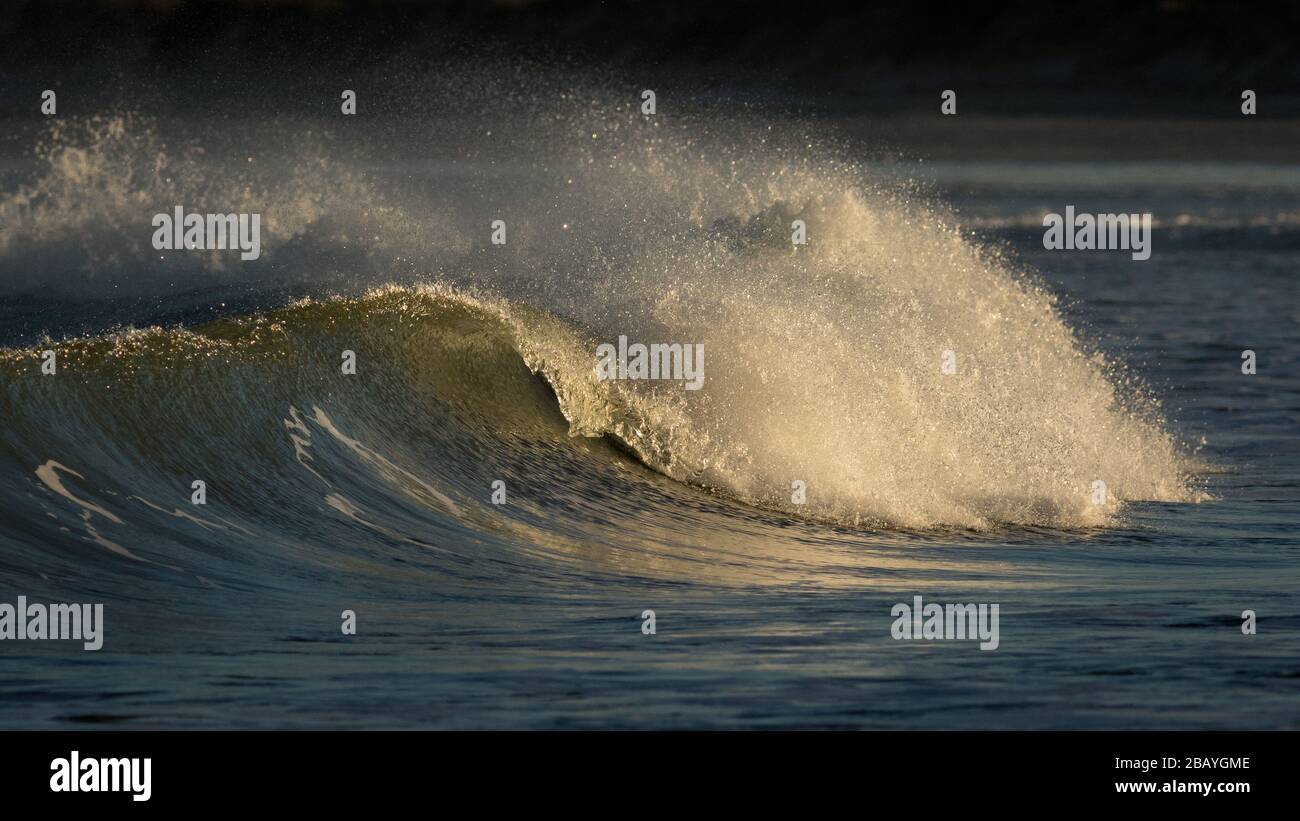 Rolling wave crashing Stock Photo - Alamy