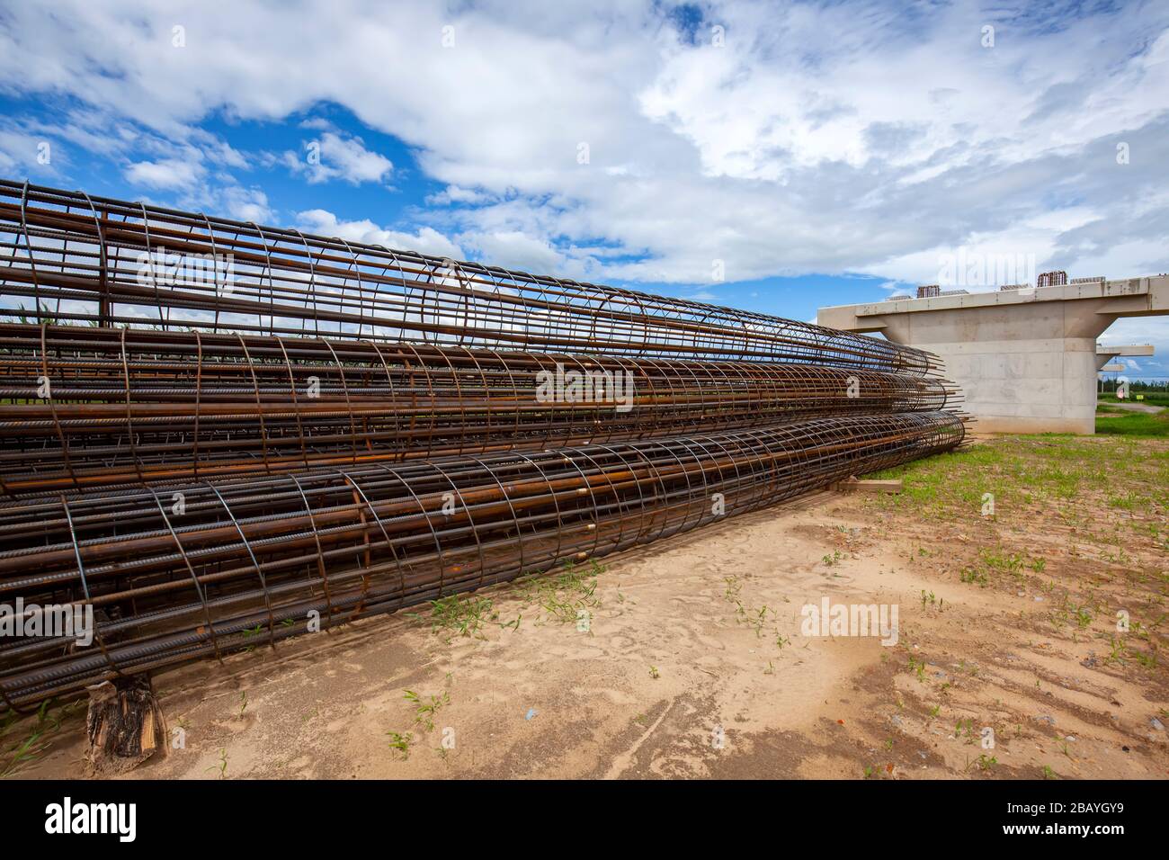 The bridge pier is under construction Stock Photo - Alamy