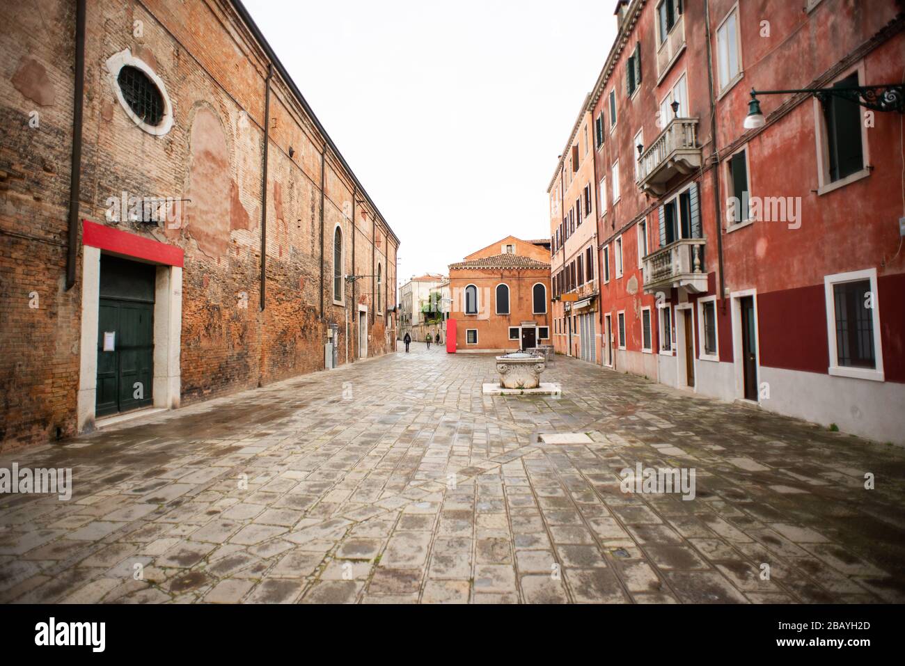 Campo de la Tana in Venice, Italy. Street with Old Buildings Stock ...