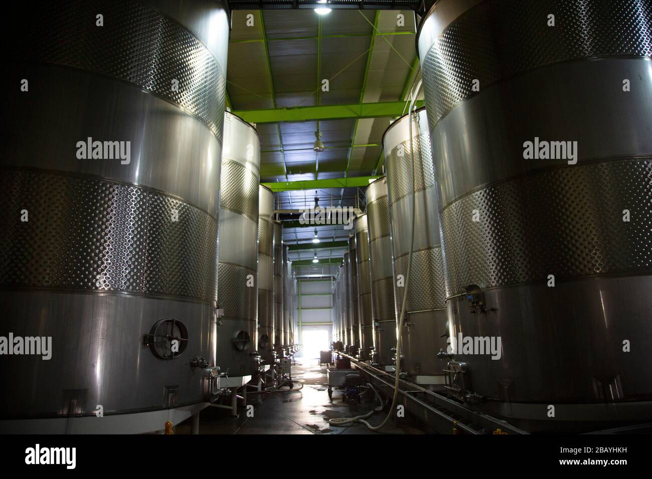 Stainless Steel Wine Vats for fermentation Stock Photo - Alamy