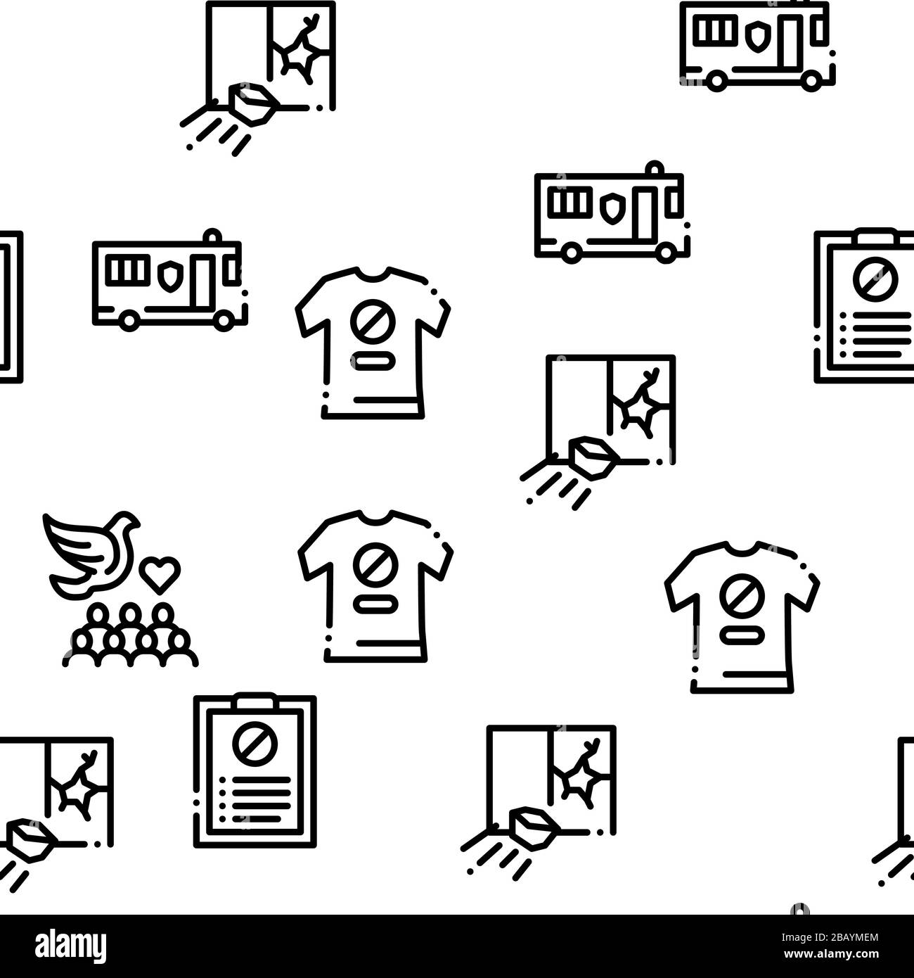 Protest And Strike Seamless Pattern Vector Stock Vector Image & Art - Alamy