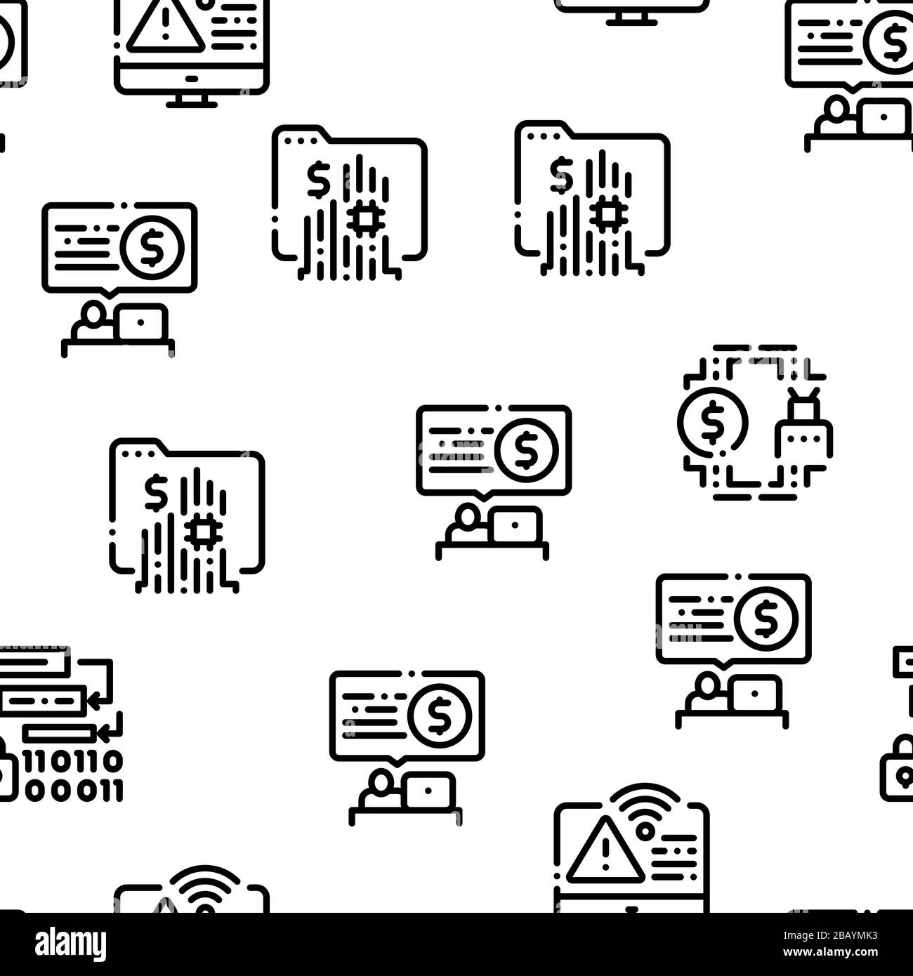 Pentesting Software Seamless Pattern Vector Stock Vector Image & Art ...