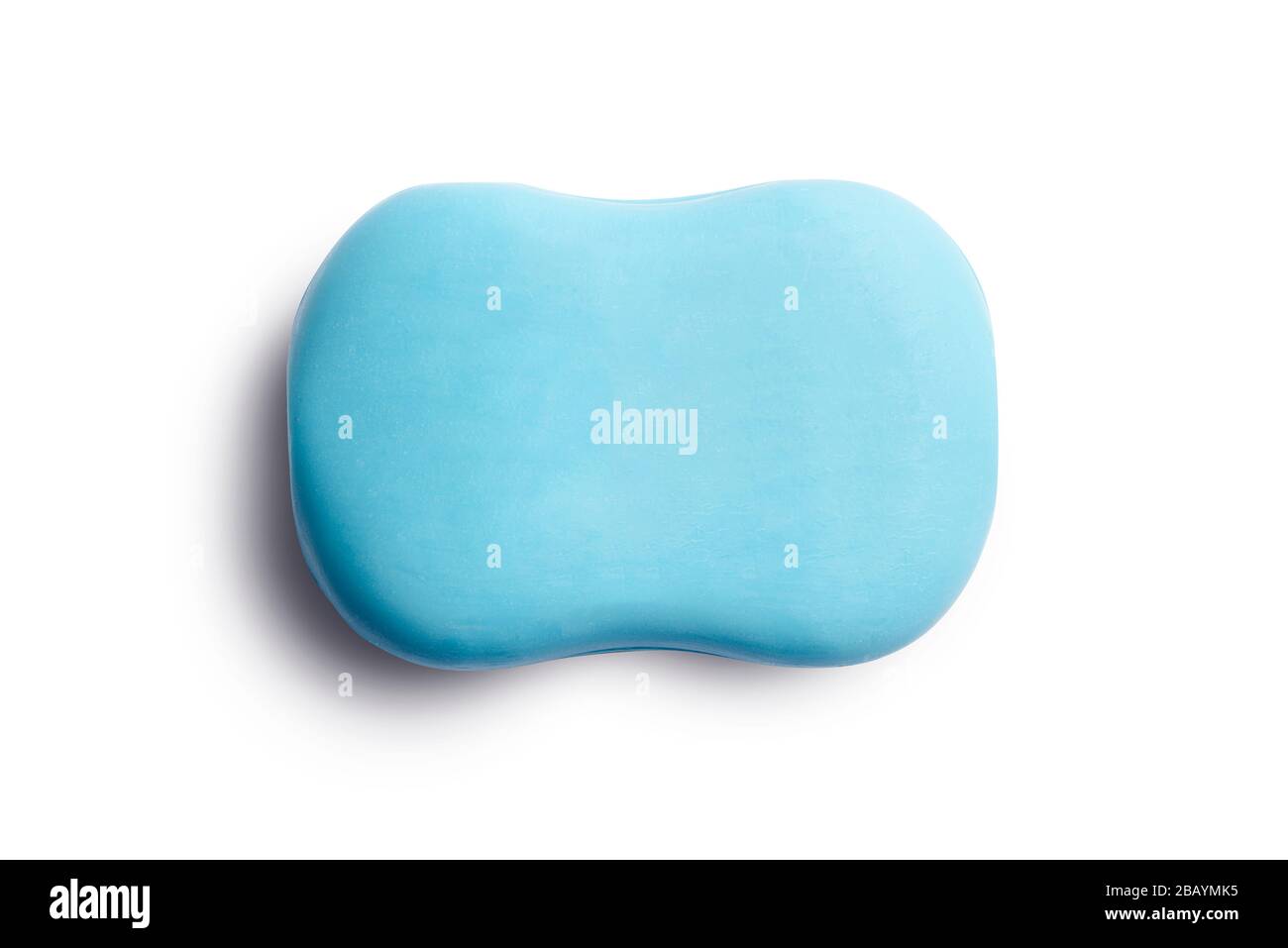 Blue Color Soap Isolated on White Background Stock Photo - Alamy