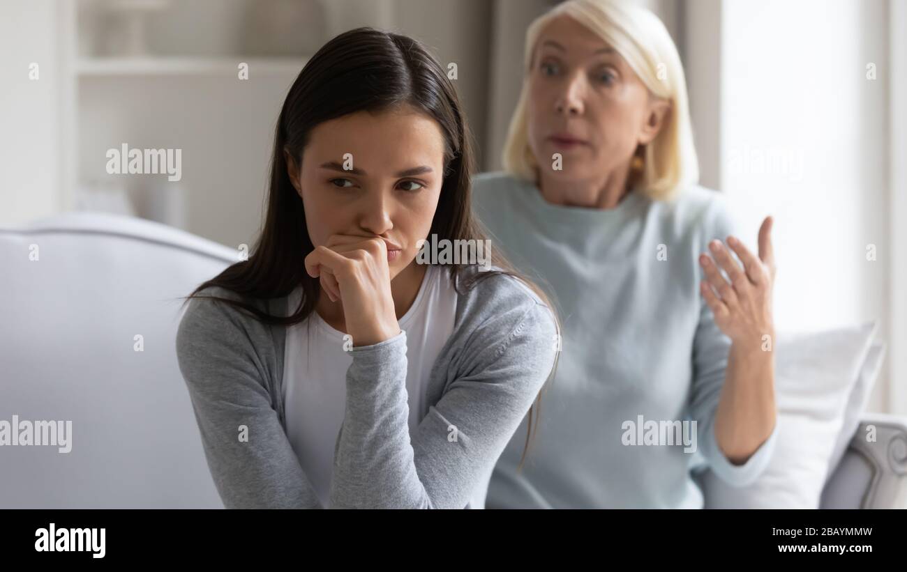 Adult daughter angry with mum hi-res stock photography and images - Alamy