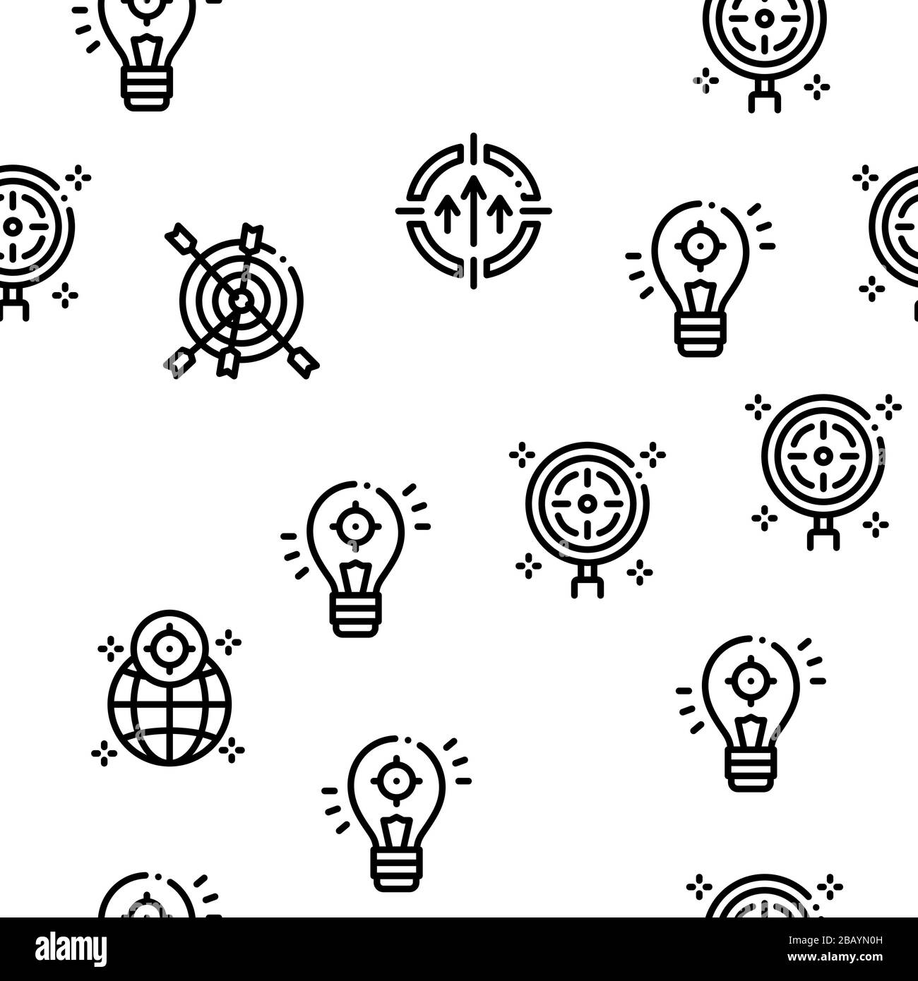 Goal Target Purpose Seamless Pattern Vector Stock Vector Image & Art ...