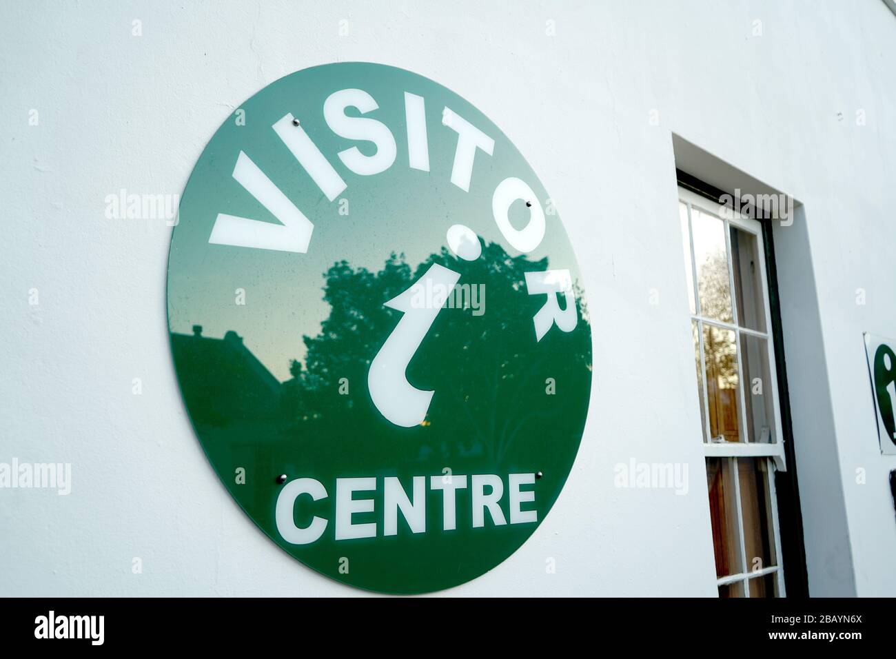 Sign at a visitor center with big letter i Stock Photo - Alamy