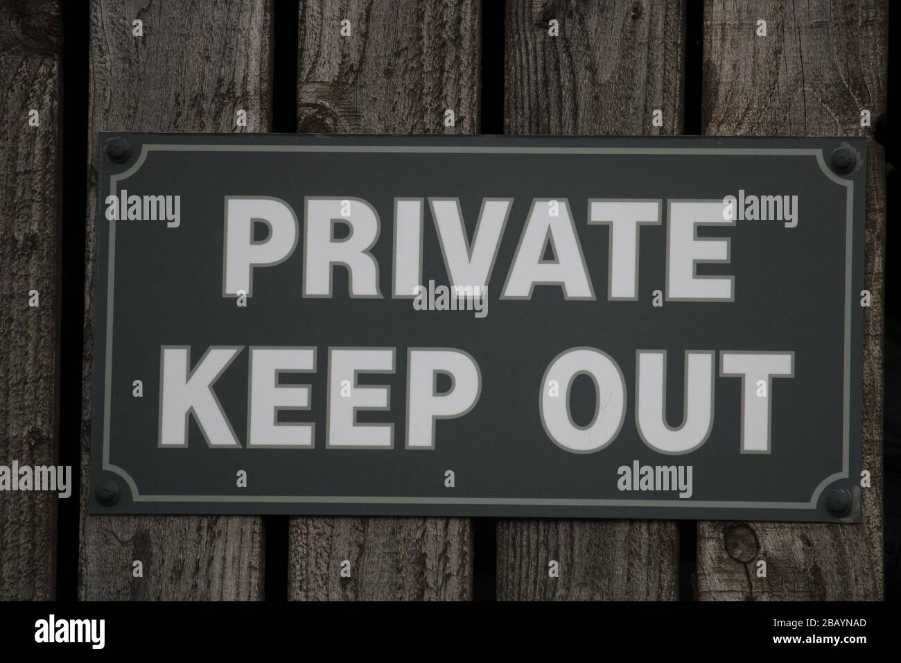 UK England, cumbria, sign, timber, white, private, private keep out ...