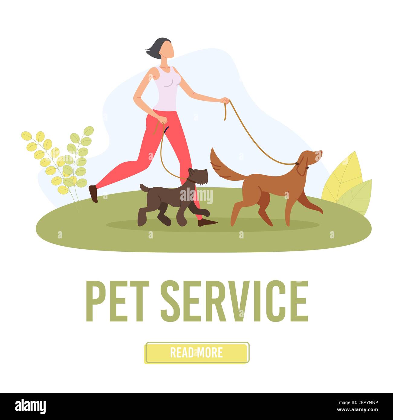 Professional dog walker Stock Vector Images - Alamy