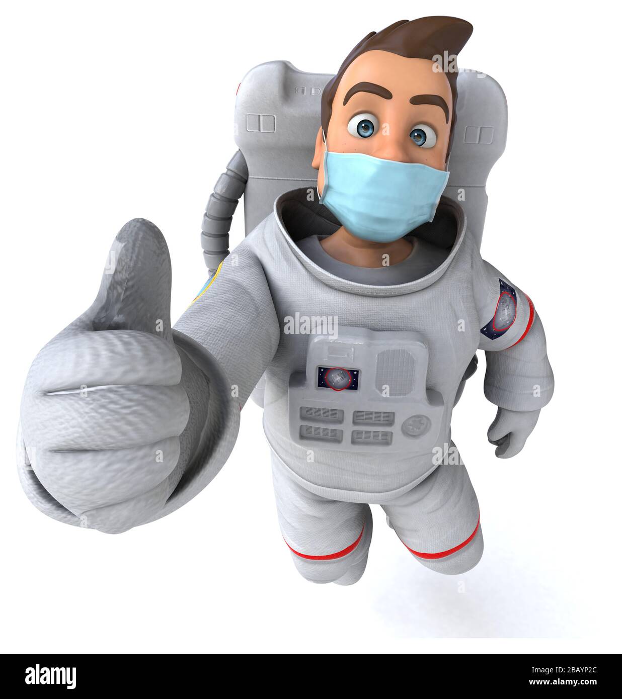 3D illustration of a cartoon character with a mask Stock Photo - Alamy