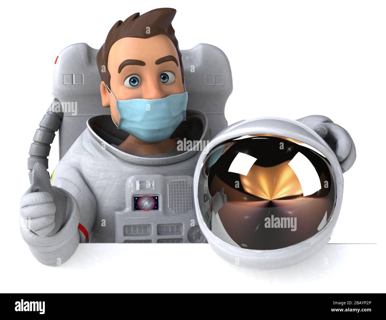 3D illustration of a cartoon character with a mask Stock Photo - Alamy
