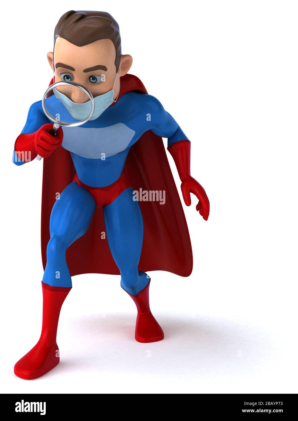 3D illustration of a cartoon character with a mask Stock Photo - Alamy
