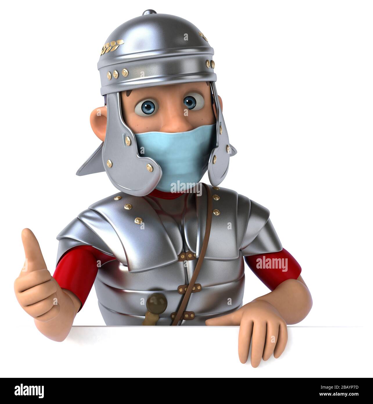 3D illustration of a cartoon character with a mask Stock Photo - Alamy
