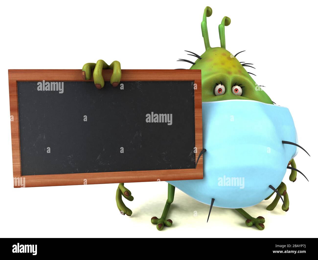 3D Illustration of a bug monster with a mask Stock Photo - Alamy