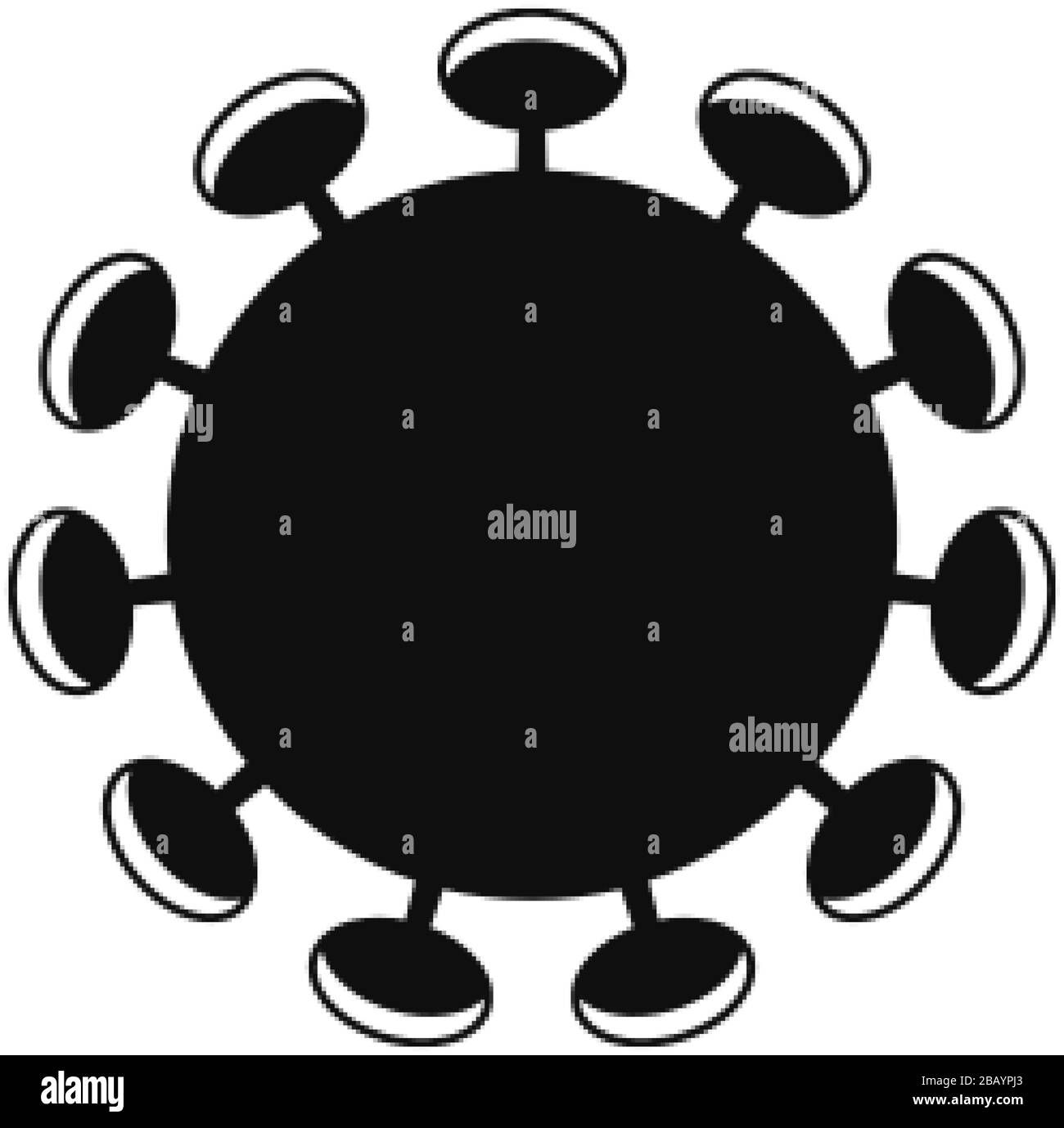 Isolated coronavirus icon. Contemporary sign of the SARS-CoV-2 virus ...