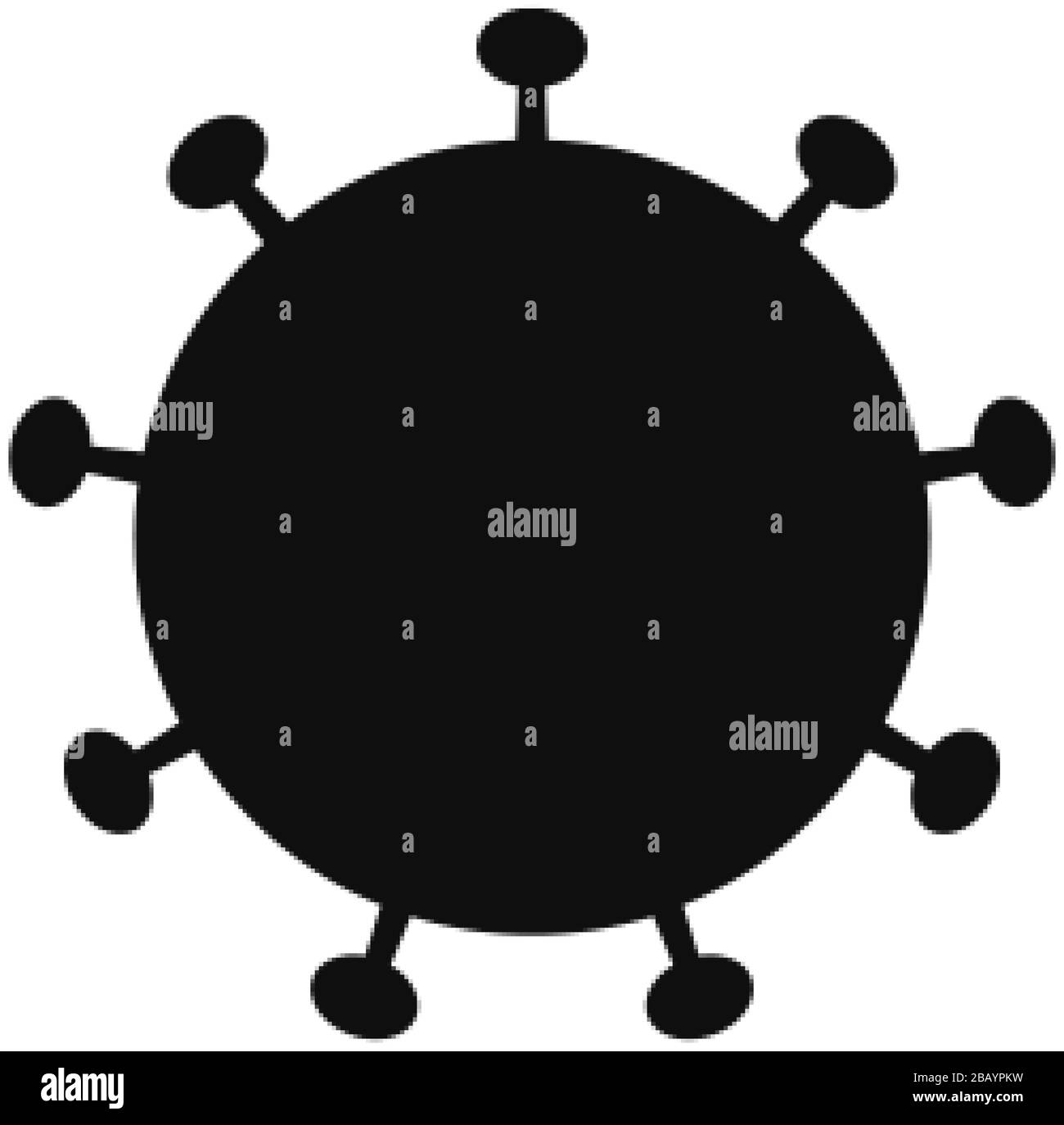 Icon of the SARS-CoV-2 coronavirus - virus that causes COVID-19 disease ...