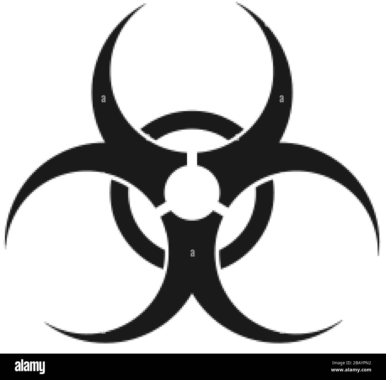 Biological hazard icon. Simple symbol of a biohazard danger Stock ...