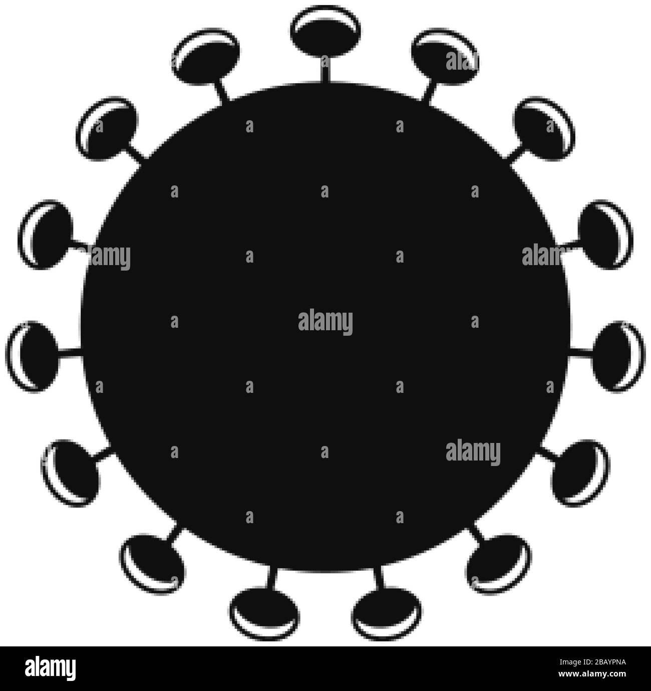 Isolated coronavirus icon. Contemporary sign of the SARS-CoV-2 virus ...