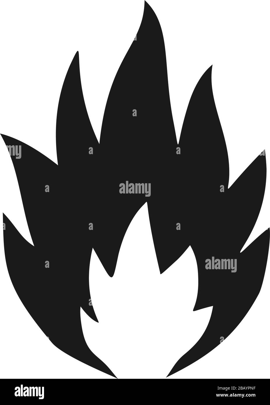 Flammable substance icon. Simple symbol of an open fire danger Stock ...