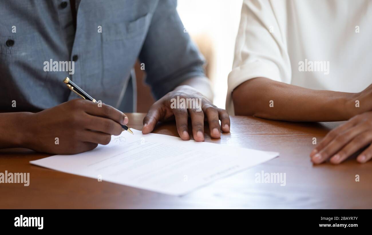 Close up african american worker hi-res stock photography and images ...