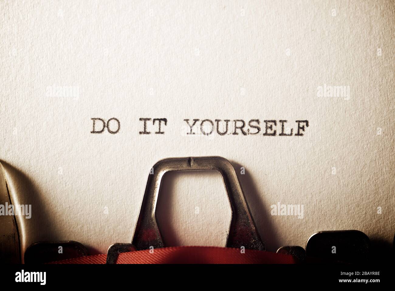 The sentence, Do It Yourself, written with a typewriter Stock Photo - Alamy
