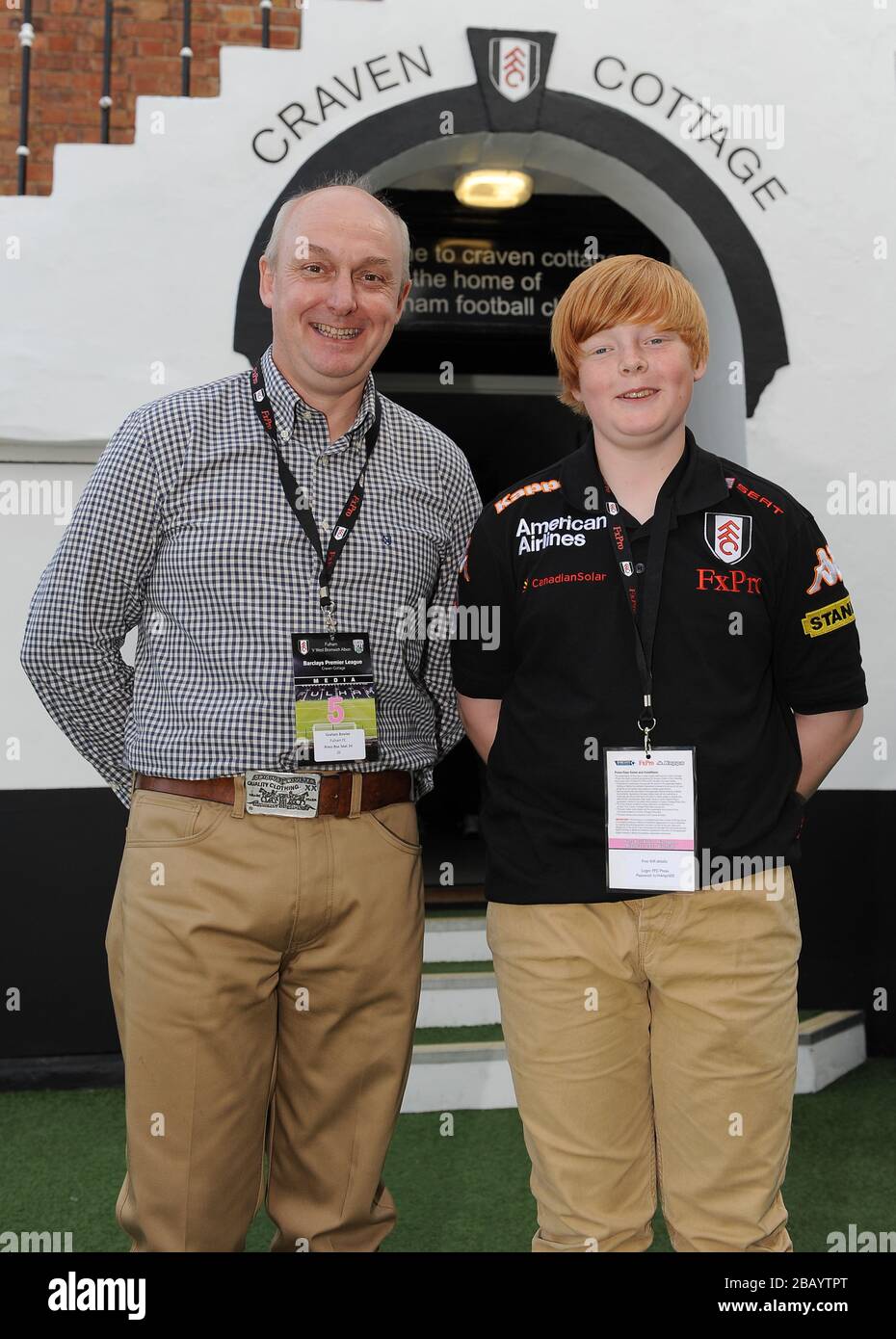 Competition winners pose for photos Stock Photo - Alamy