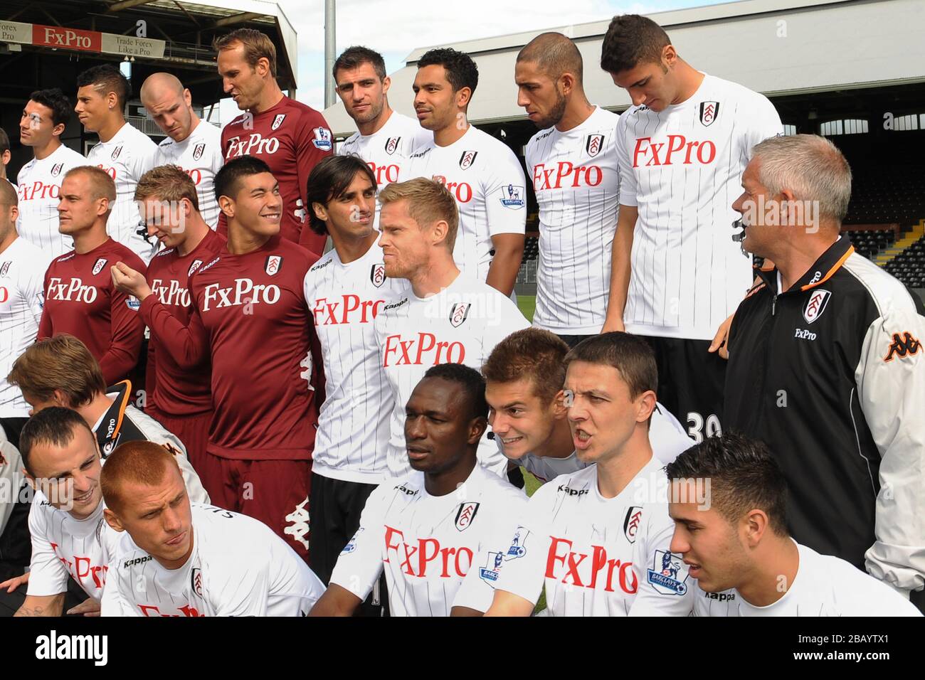 Fulham Football Club official team photo takes place at Craven Cottage ...