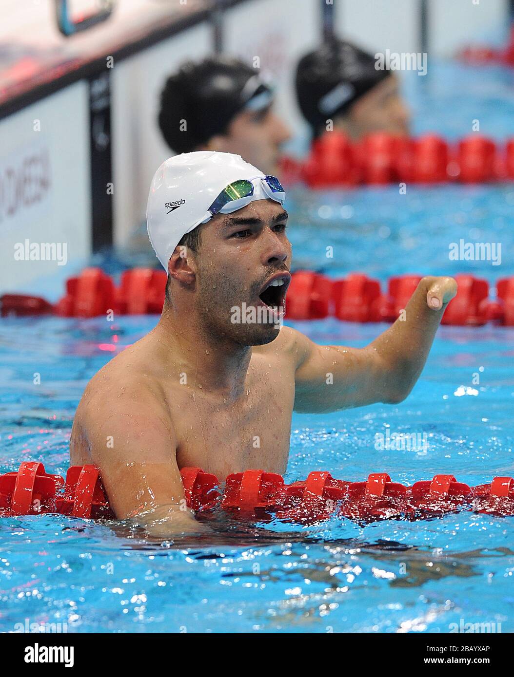 Brazil's Daniel Dias celebrates winning the Men's 50m Butterfly - S5 ...