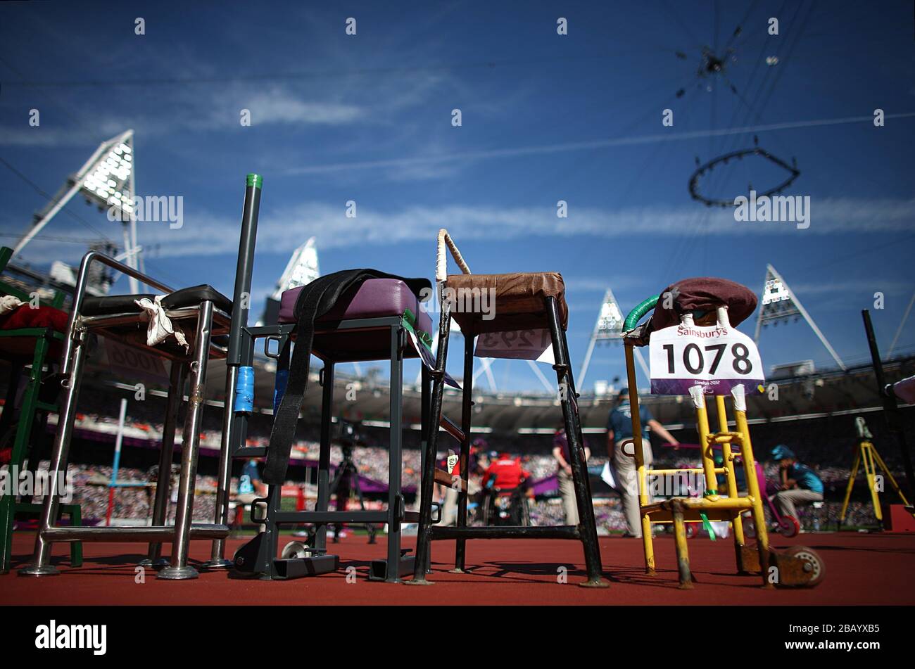 Seats which are used in the Women's Shot Put - F57/58 at the Olympic ...