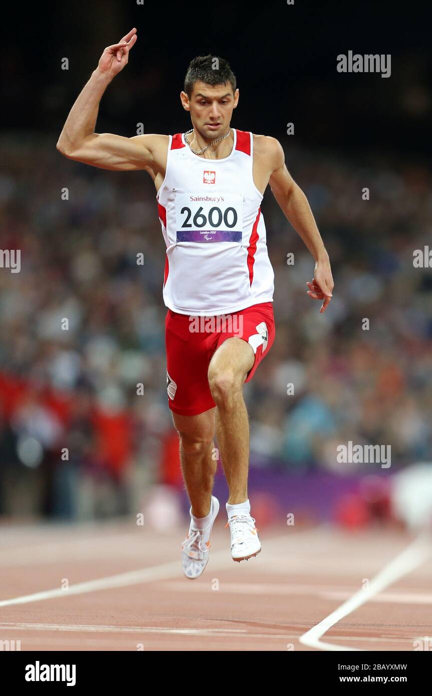 Polands mateusz michalski celebrates winning mens 200m hi-res stock ...