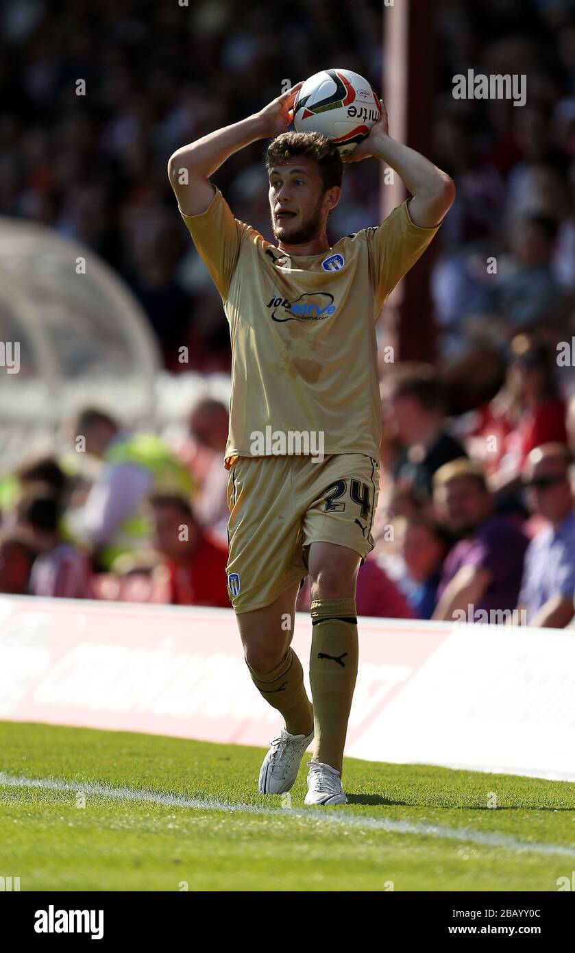Colchester United's Ben Coker in action Stock Photo - Alamy
