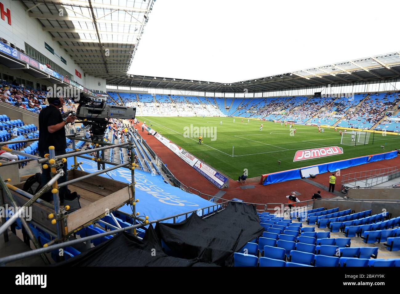 General view of the action at the ricoh arena hi-res stock photography ...