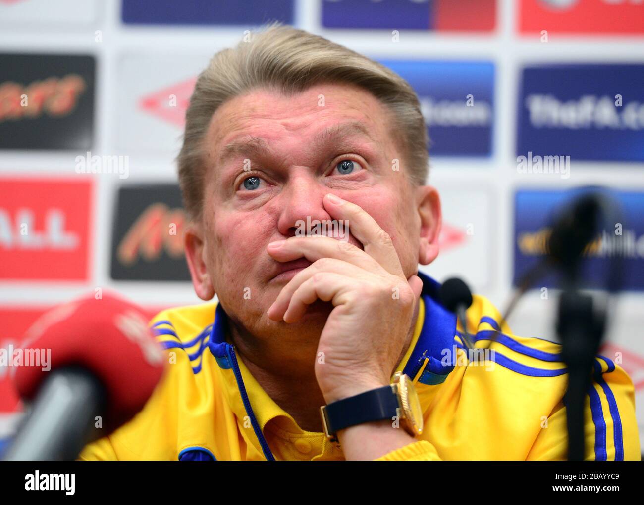 Ukraine's Coach Oleg Blokhin during a Press Conference Stock Photo - Alamy