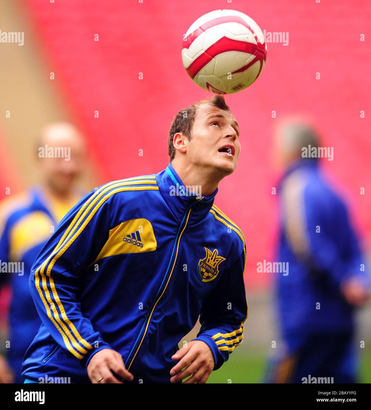 Ukraine's Roman Zozulya training at Wembley Stadium Stock Photo - Alamy