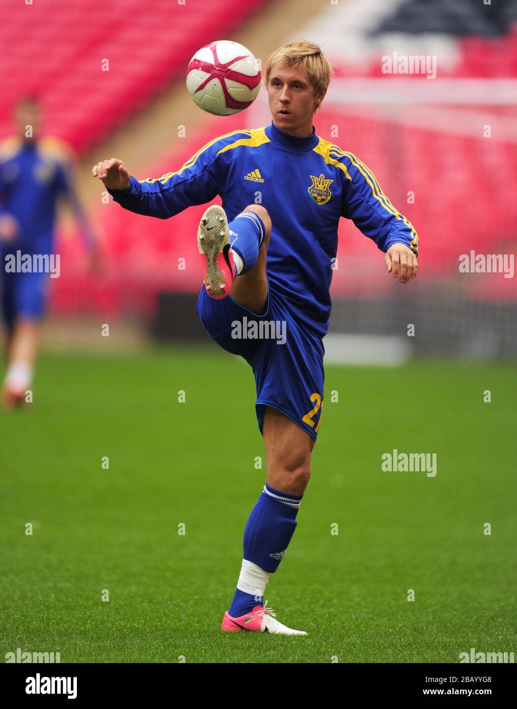 Ukraine's Bohdan Butko during training at Wembley Stadium Stock Photo ...