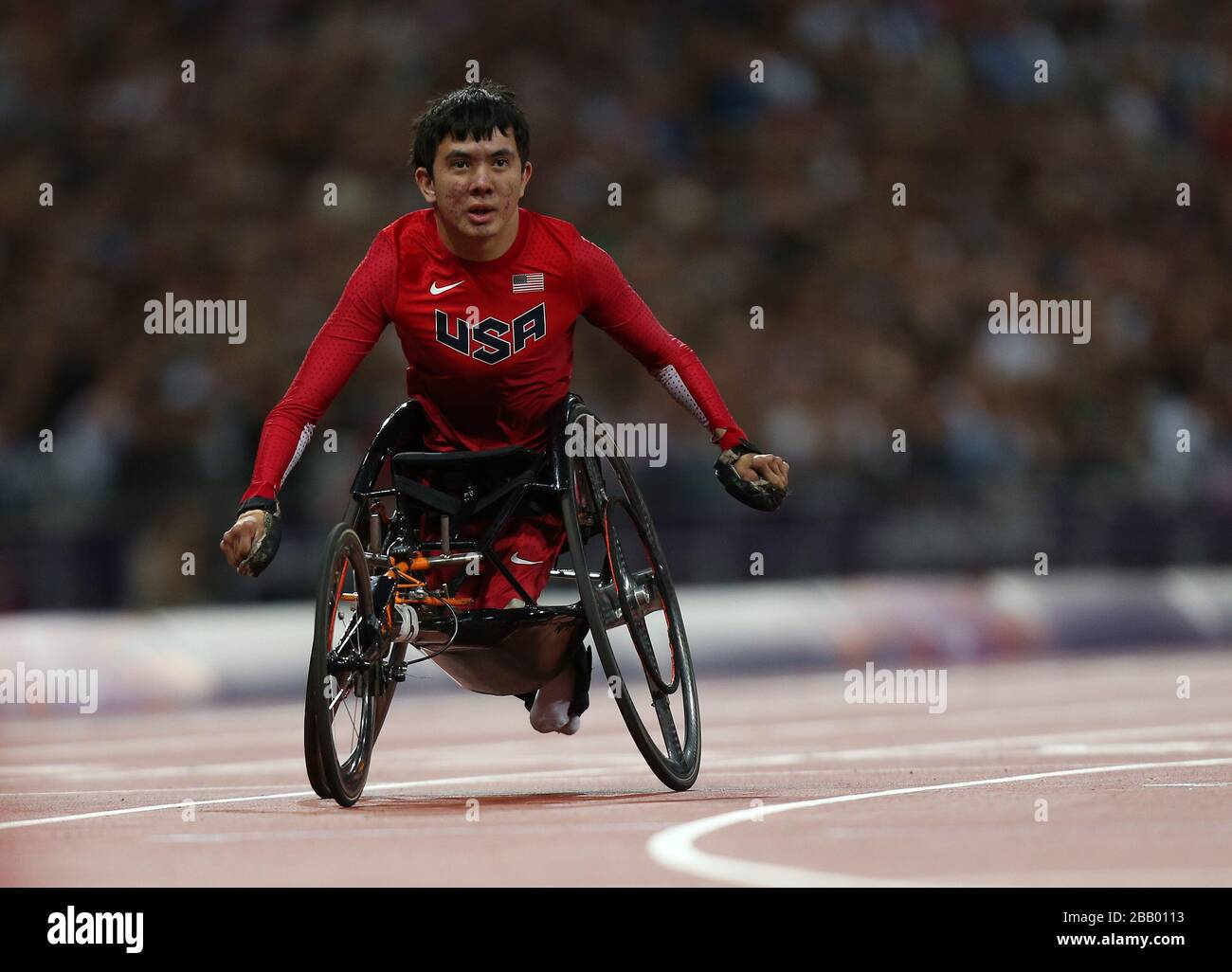 USA's Raymond Martin wins Gold in the Men's 400m - T52 Final Stock ...