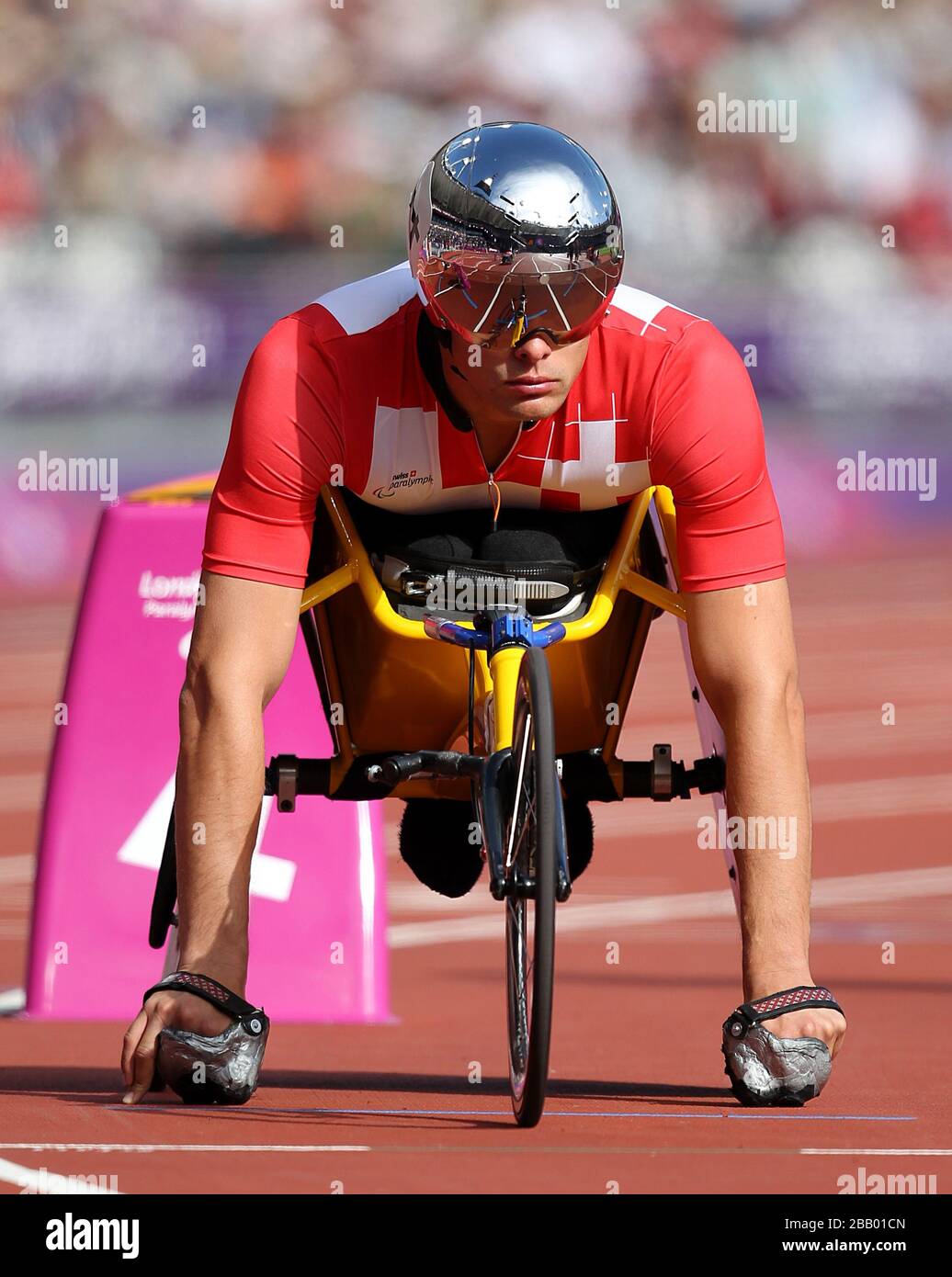 Switzerland's Marcel Hug prior to the Men's 800m - T54 heats at the ...