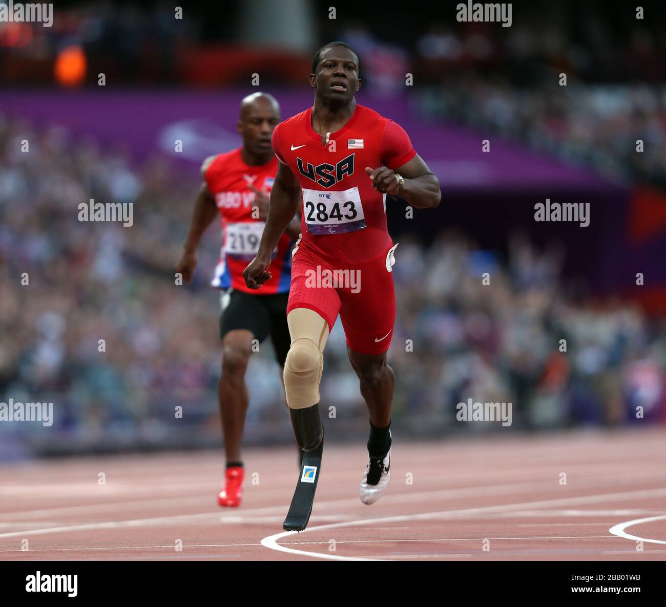 USA's Jerome Singleton during the Men's 100m - T44 heat at the Olympic ...