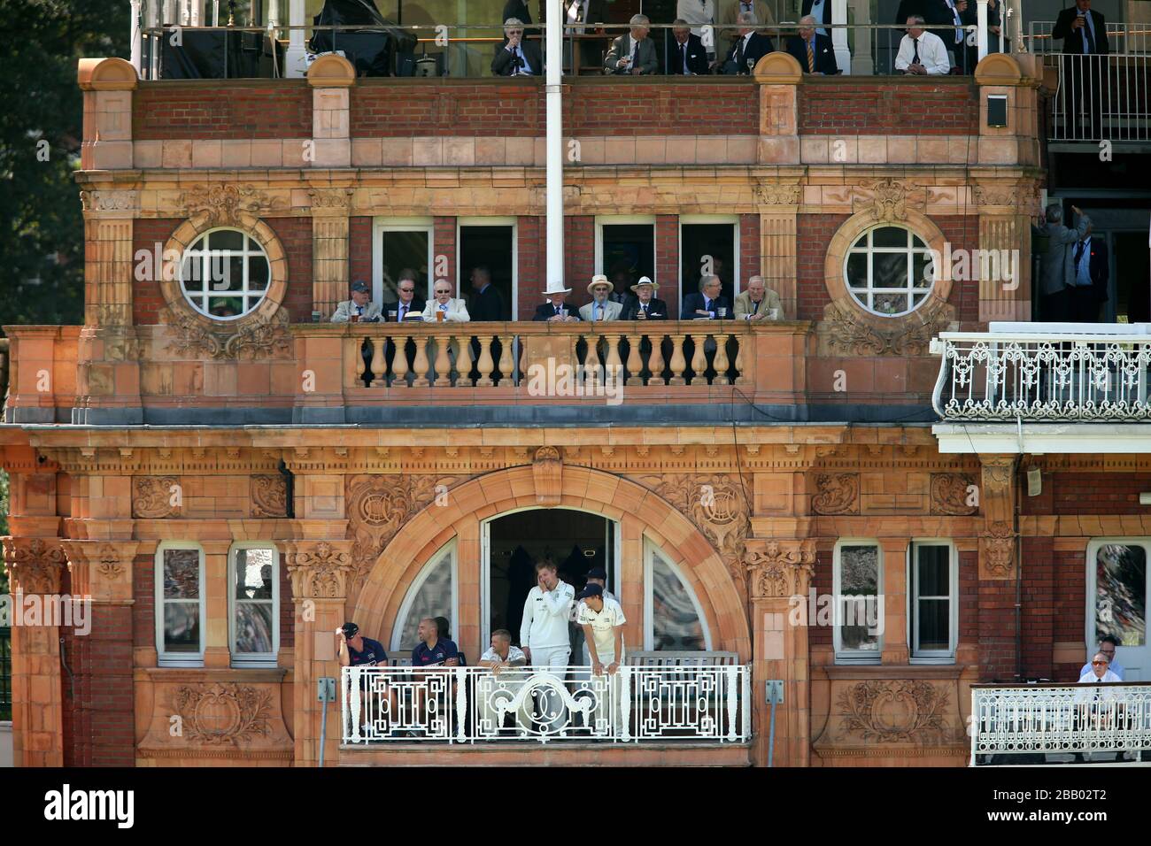 A general view of the Middlesex balcony at Lord's Stock Photo - Alamy