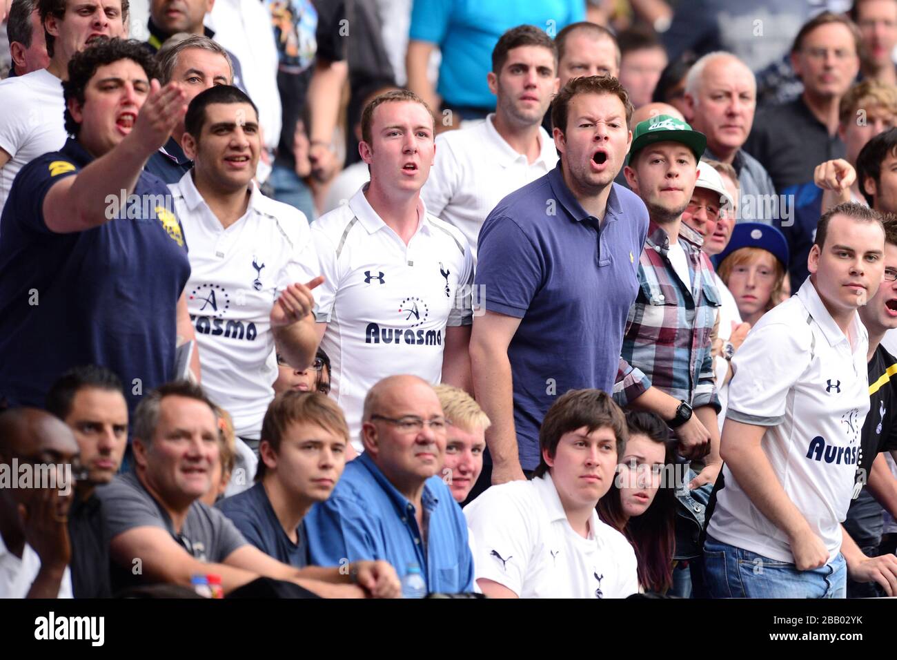 Tottenham fans during the match hi-res stock photography and images - Alamy