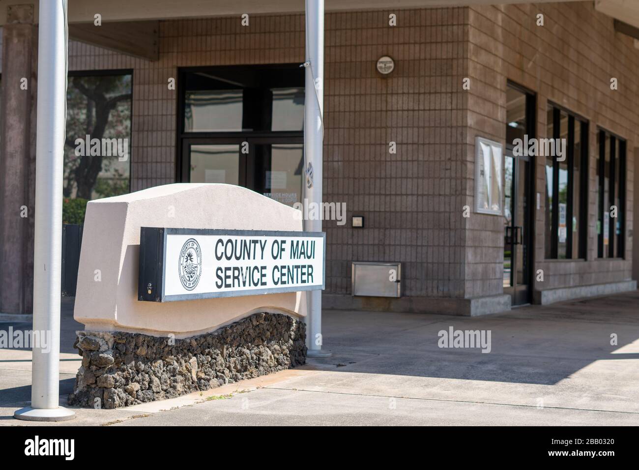 County Offices Closed in Maui, Hawaii during Covid-19 Pandemic Stock ...