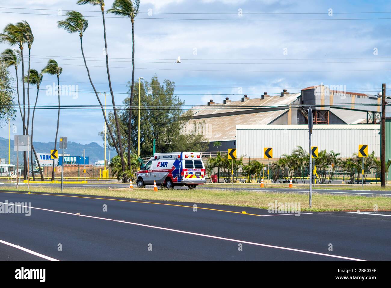 Ambulance/EMT in Maui, Hawaii during Covid-19 Pandemic Stock Photo - Alamy