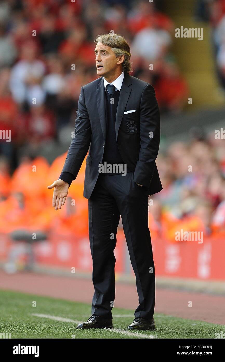 Roberto Mancini, Manchester City manager Stock Photo - Alamy