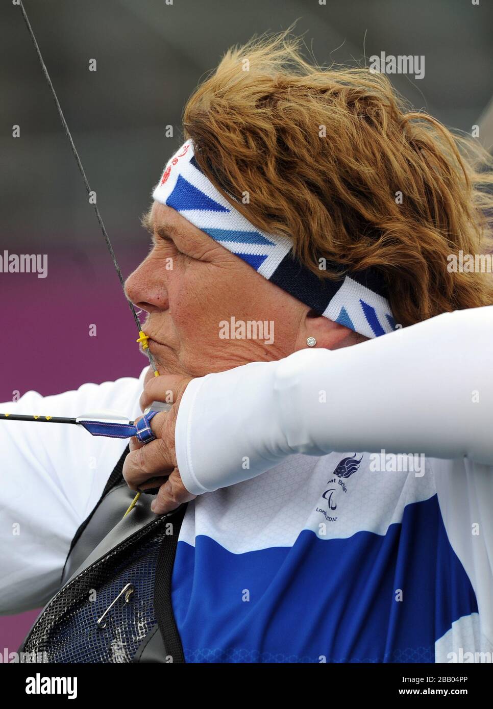 Great Britain's Kate Murray competes during the Women's Archery Team ...