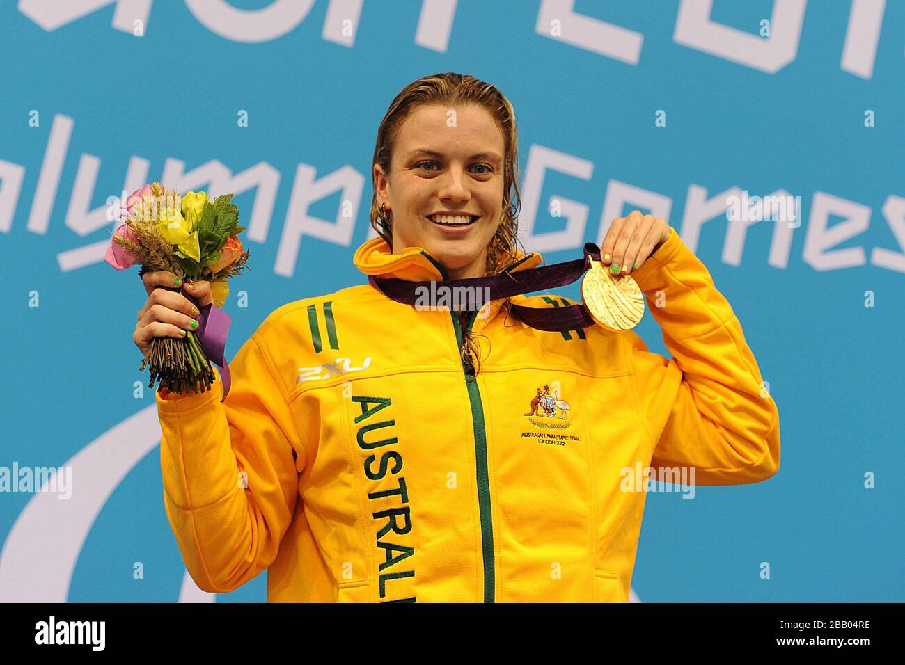 Australia's Jacqueline Freney celebrates with her gold medal after ...