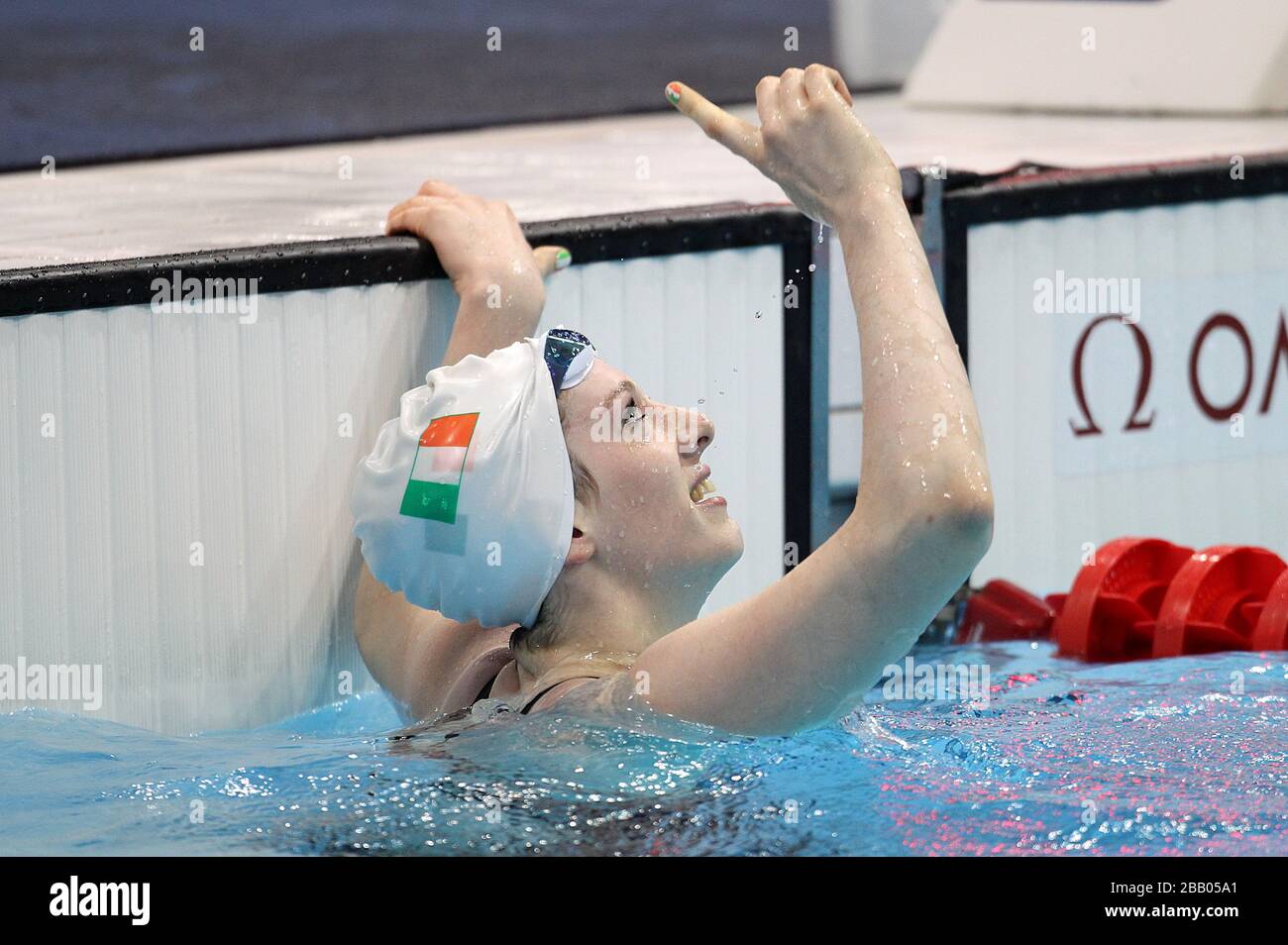 Ireland's Bethany Firth celebrates winning the Women's 100m Backstroke ...