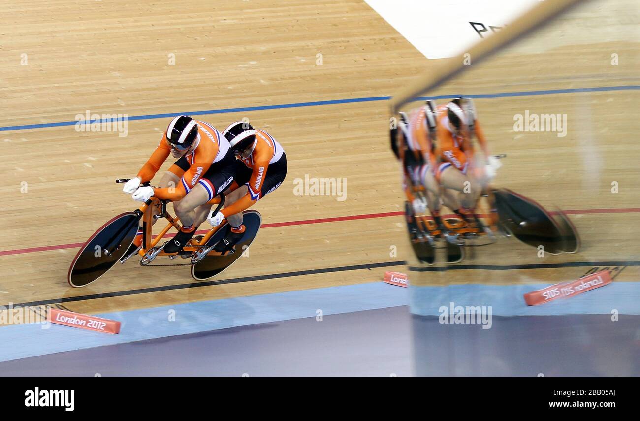 Holland's Rinne Oost and Patrick Bos during the Men's Individual B 1km ...